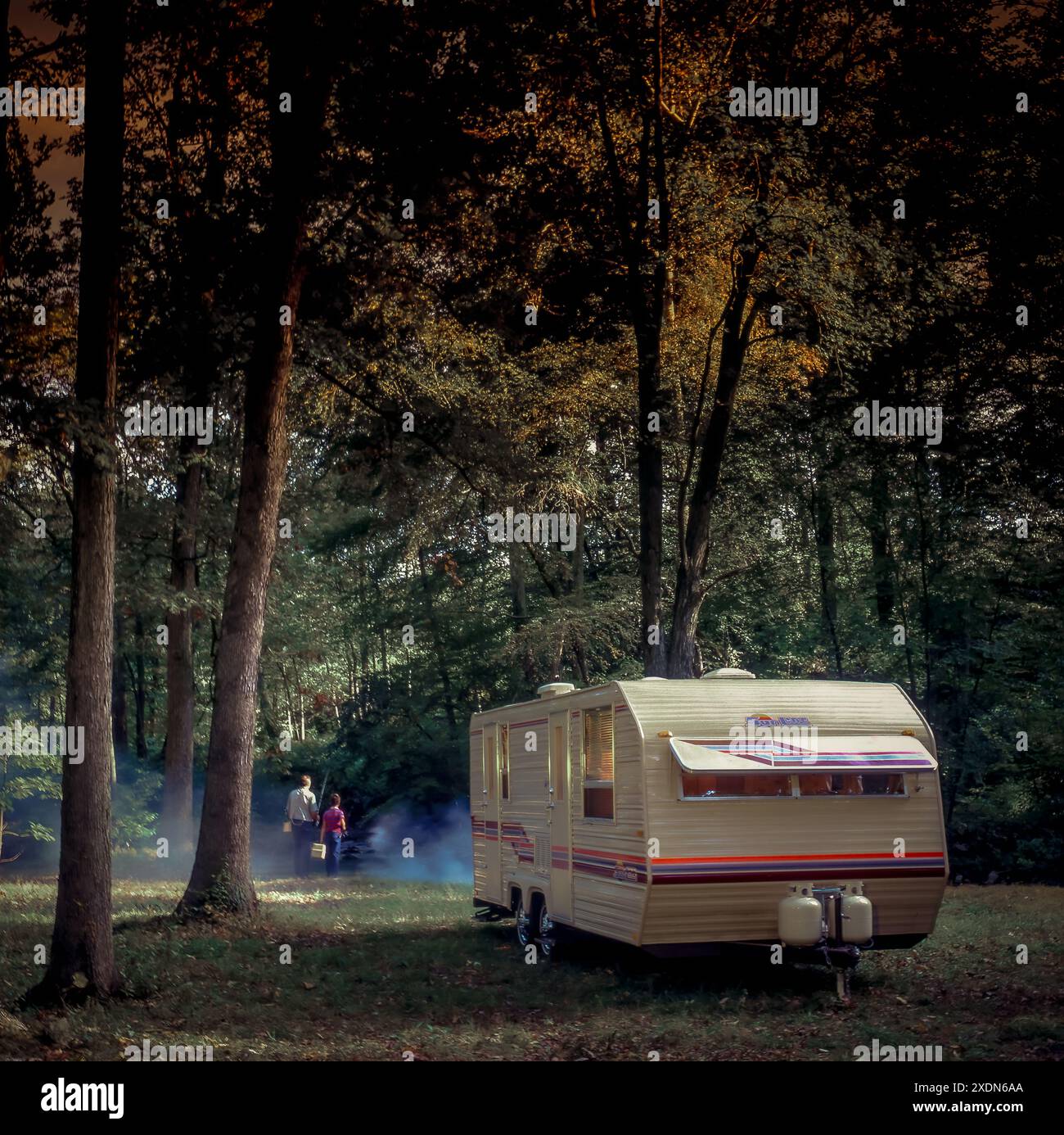 Father son camping van hi-res stock photography and images - Alamy