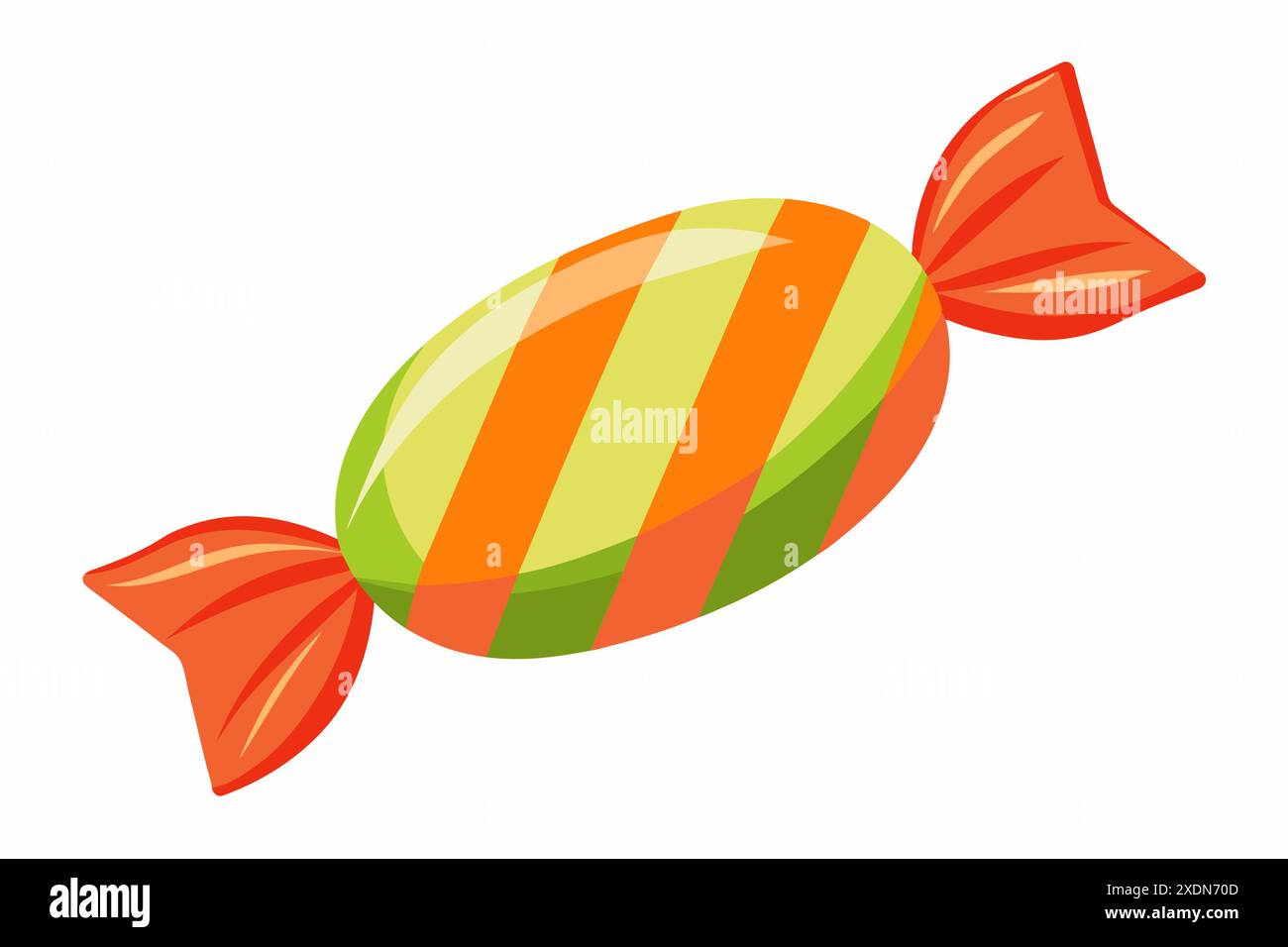 Colorful wrapped candy isolated on a white background. Design of a ...