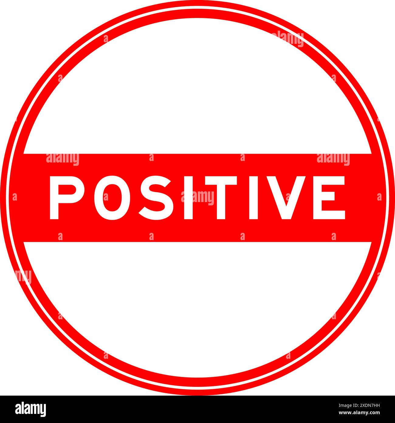 Red color round seal sticker in word positive on white background Stock ...