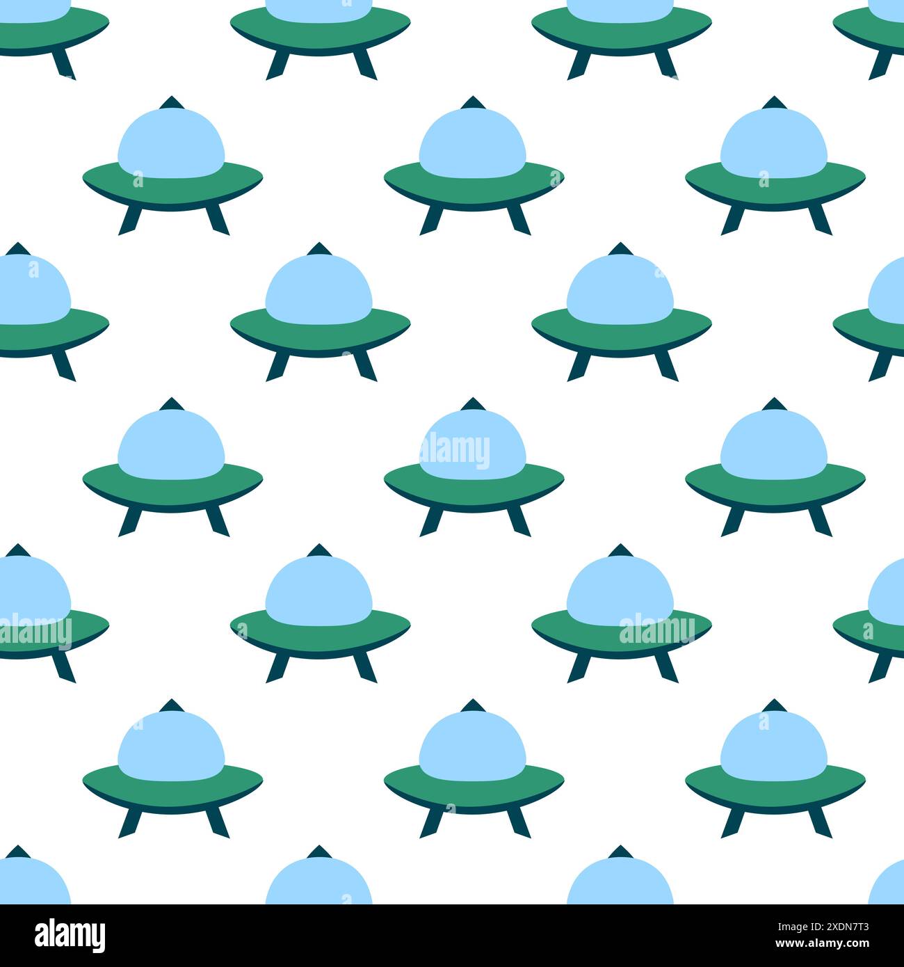 Alien spaceship, spacecrafts and UFO Seamless Pattern. Cosmic ship in ...