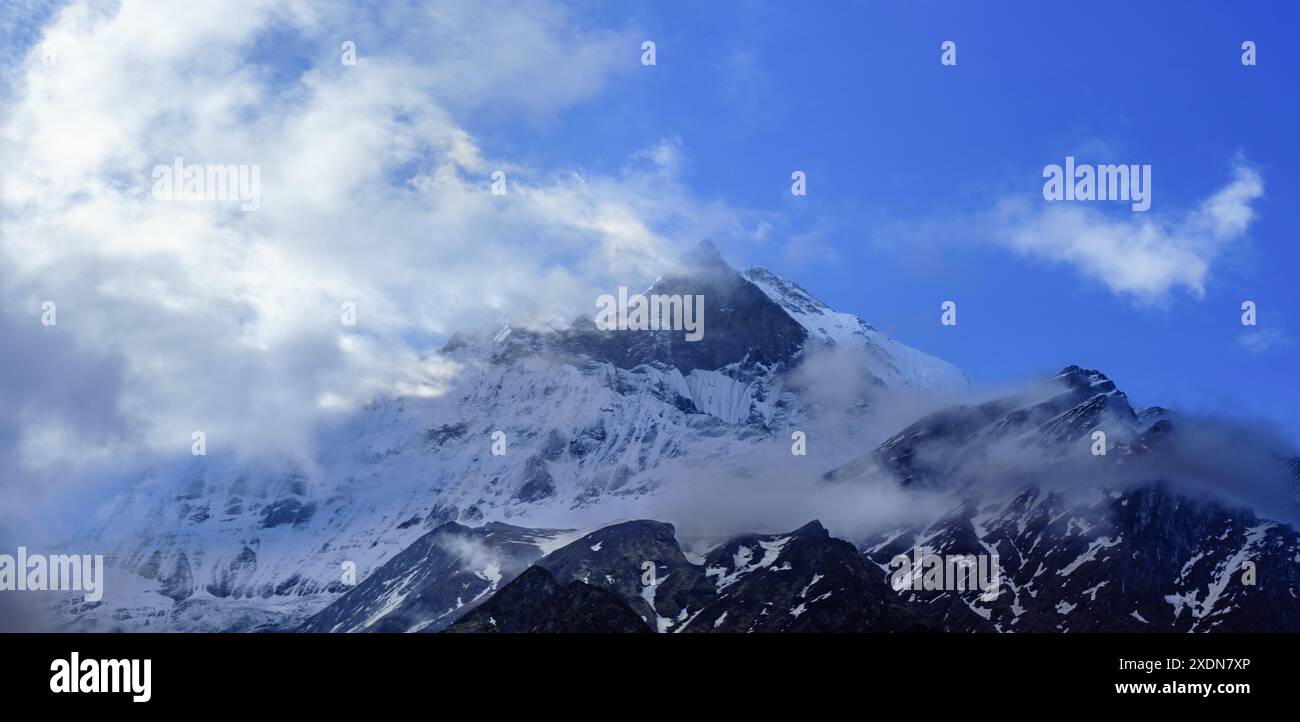 Machhapuchhare, Mt Fishtail in the Himalayas of Nepal, Machapuchare ...