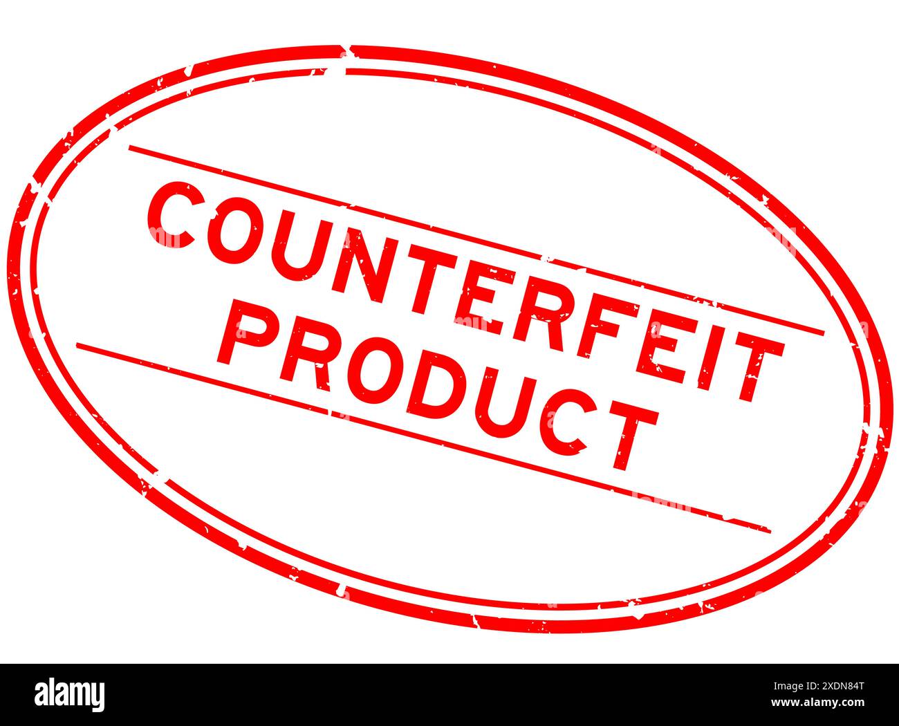 Grunge red counterfeit product word oval rubber seal stamp on white background Stock Vector ...