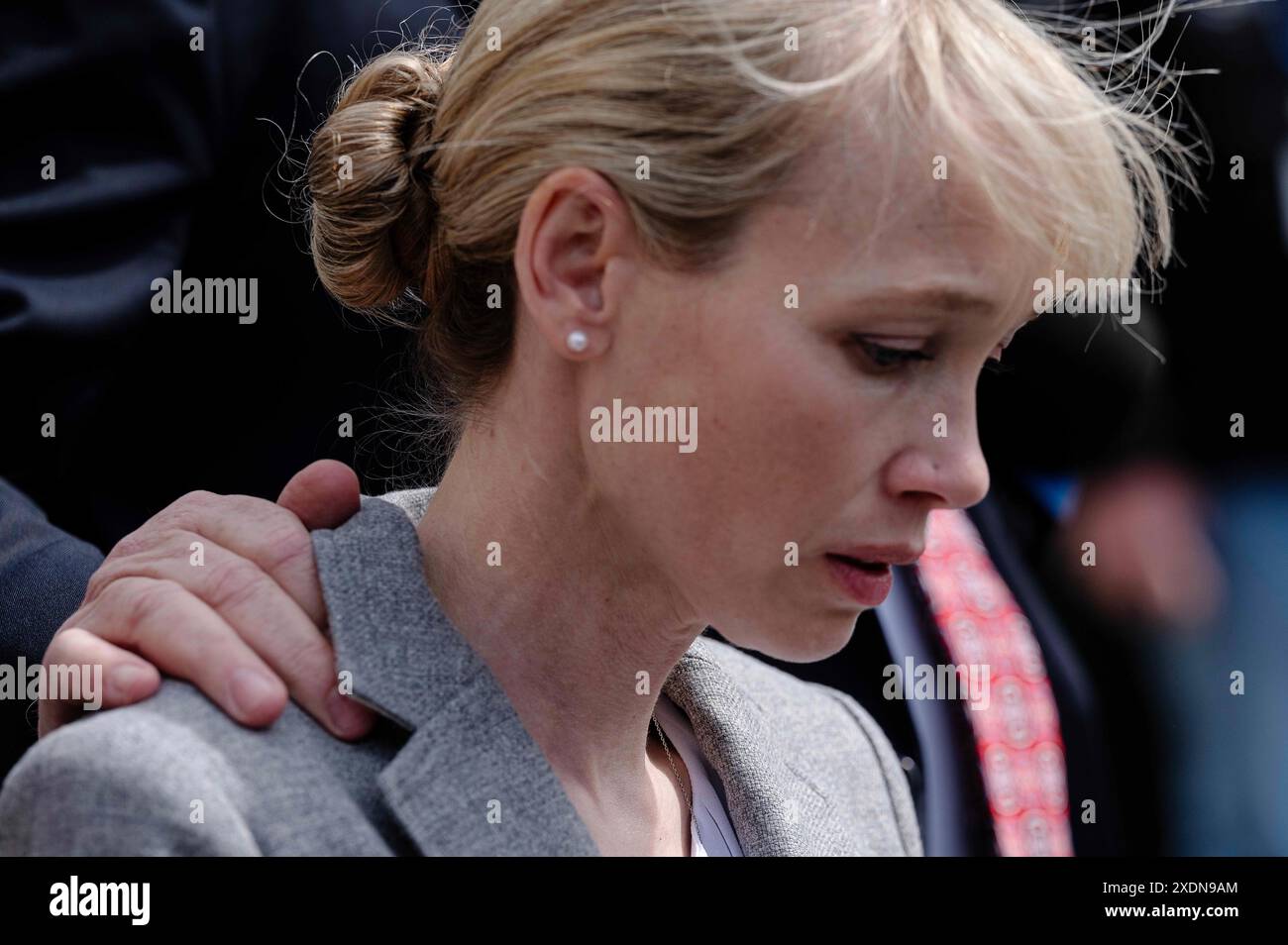 April 13, 2022, Sacramento, California, USA: SHERRI PAPINI leaves with ...