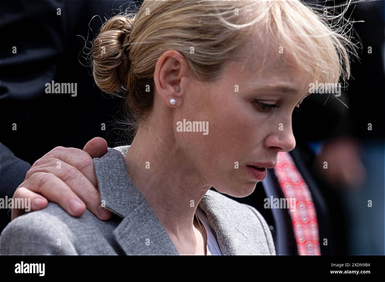April 13, 2022, Sacramento, California, USA: SHERRI PAPINI leaves with ...