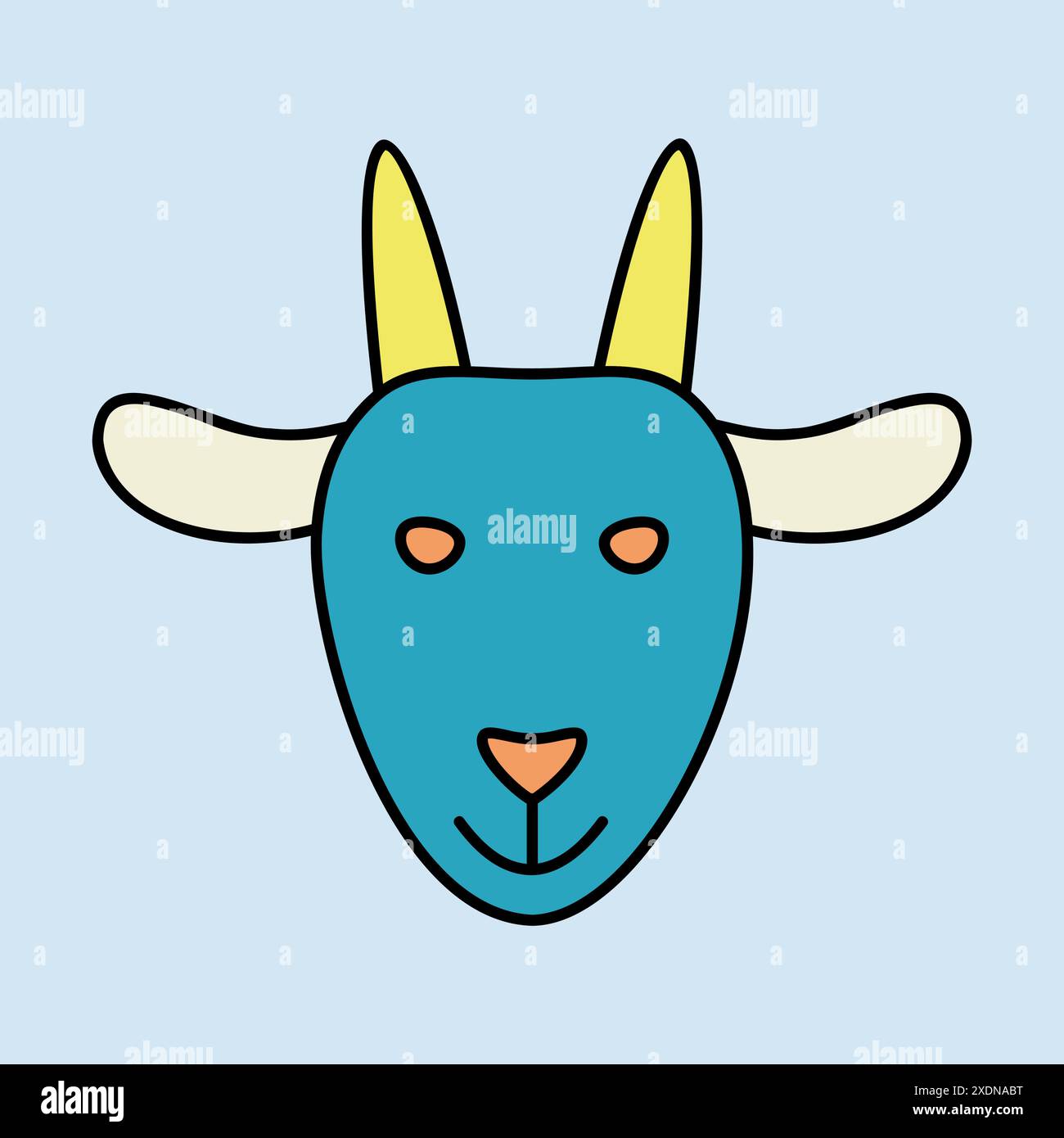 Goat icon. Farm animal vector illustration. Agriculture sign. Graph ...