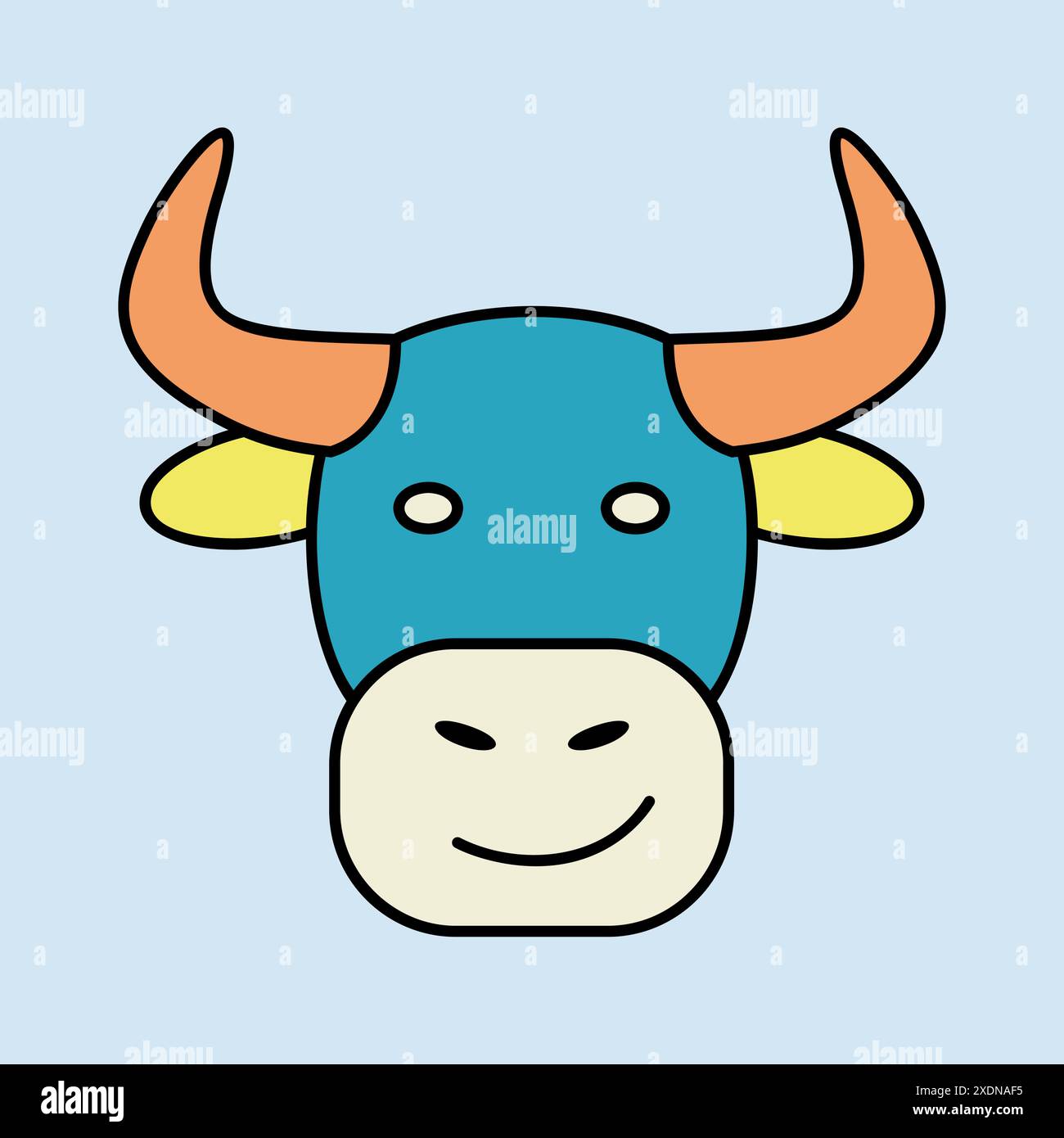 Bull icon. Farm animal vector illustration. Agriculture sign. Graph ...