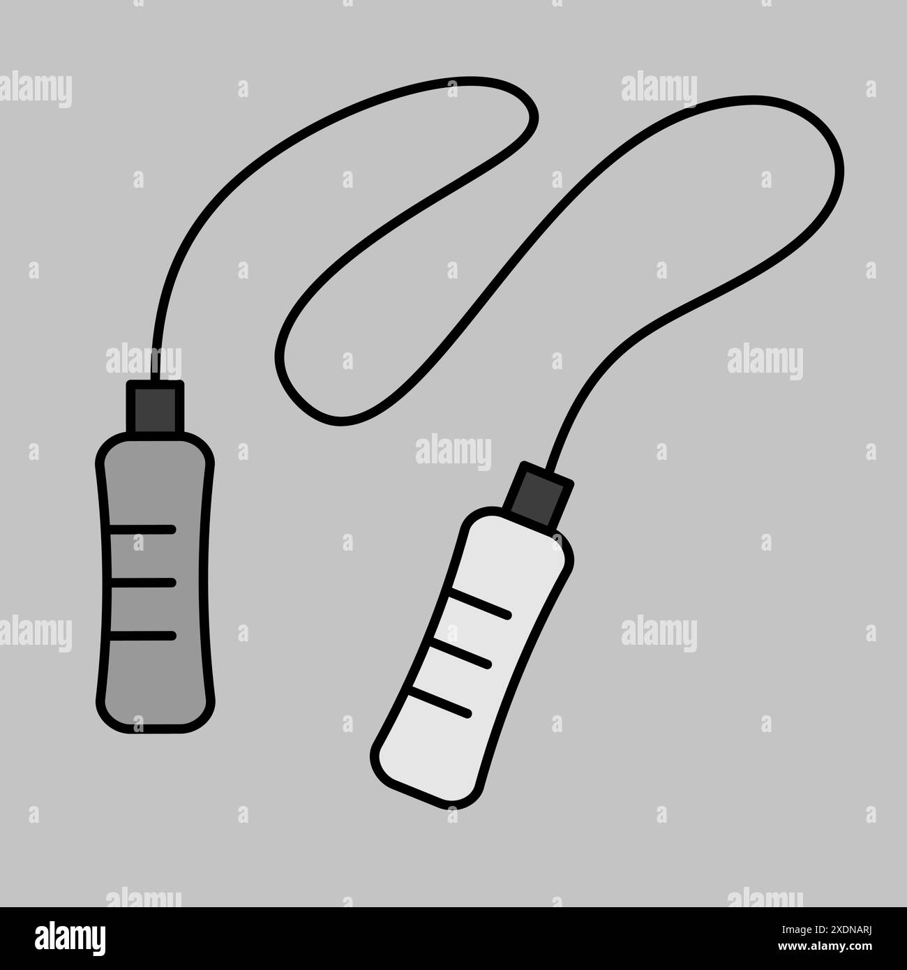 Jump rope vector grayscale icon. Graph symbol for fitness and weight ...