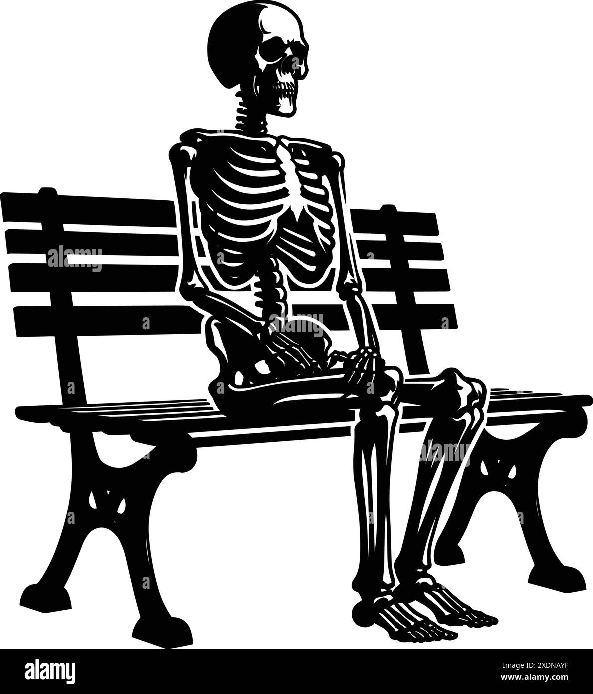 Black and white human skeleton silhouette vector illustration isolated ...