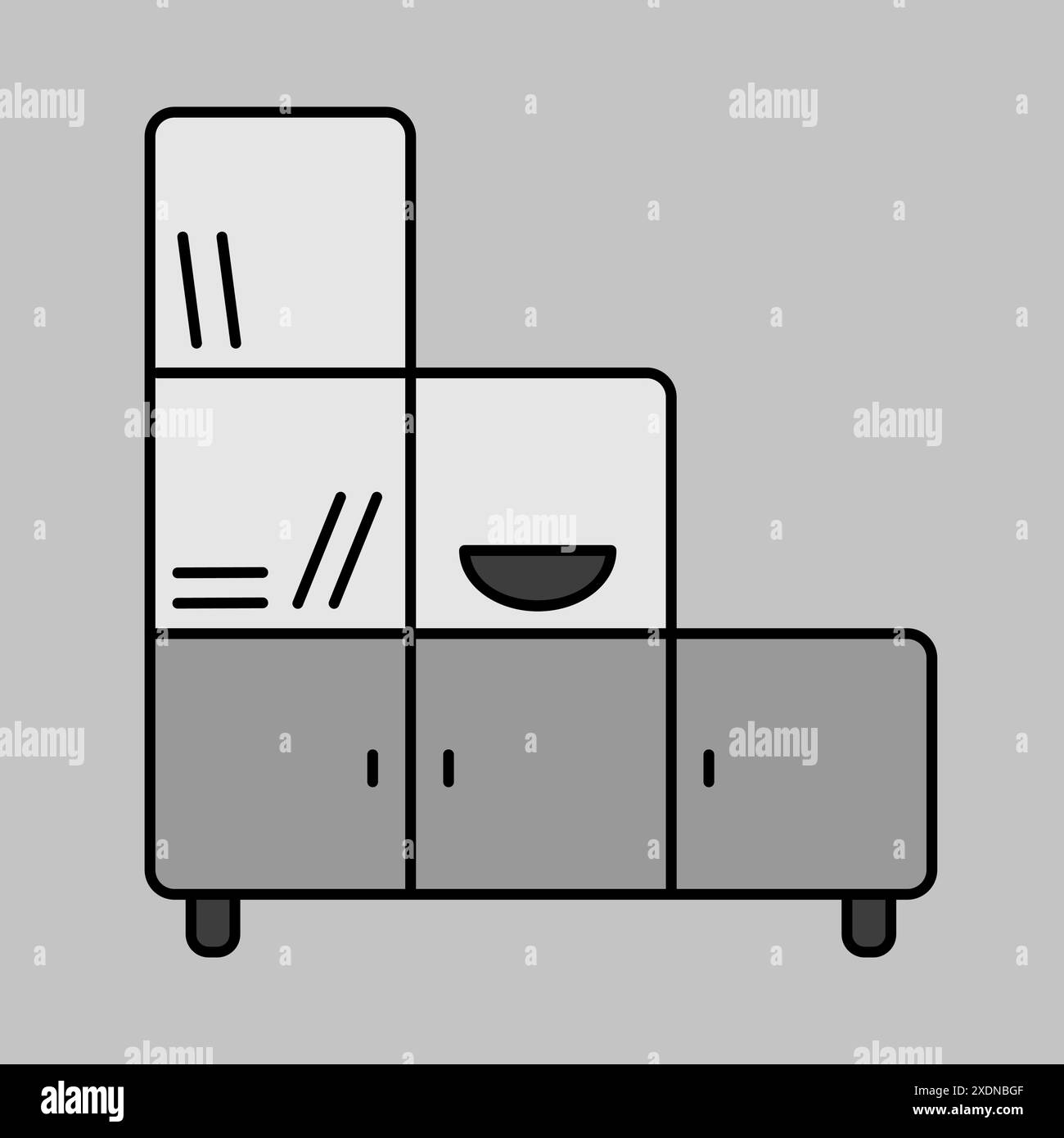 Office cabinet with folders and shelves for document storage organizing ...