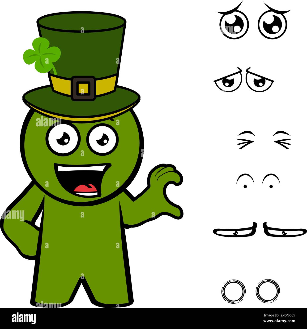 st patrick day character cartoon kawaii expresions pack collection in ...