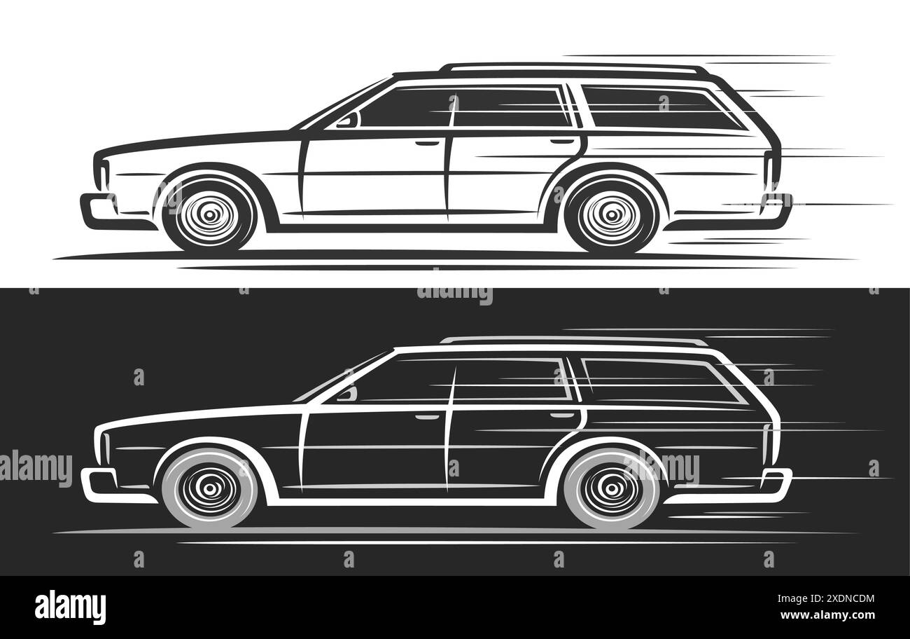 Auto kombi silhouette hi-res stock photography and images - Alamy