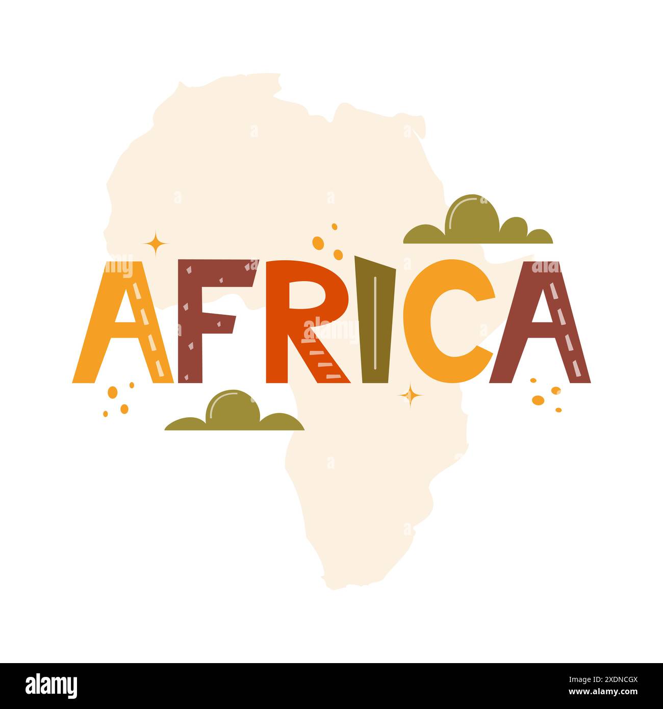 African continent day background Cut Out Stock Images & Pictures - Alamy