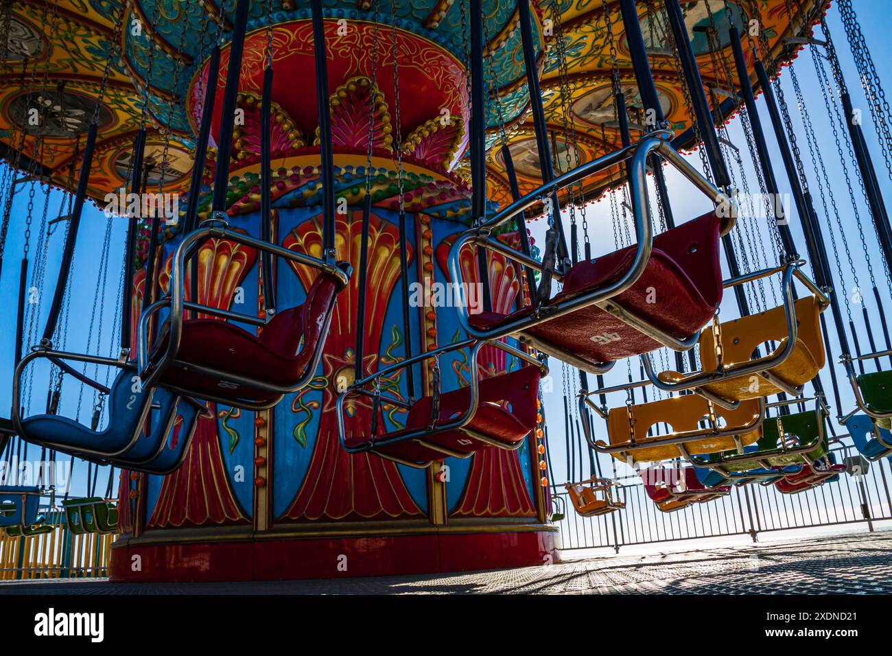 The Sea Swings Ride at The Historic Santa Cruz Beach Boardwalk, Santa ...