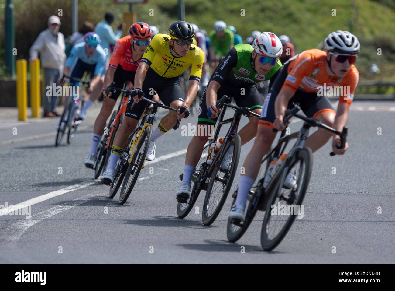 Mens Peloton during the British National Road Cycling Championships in ...