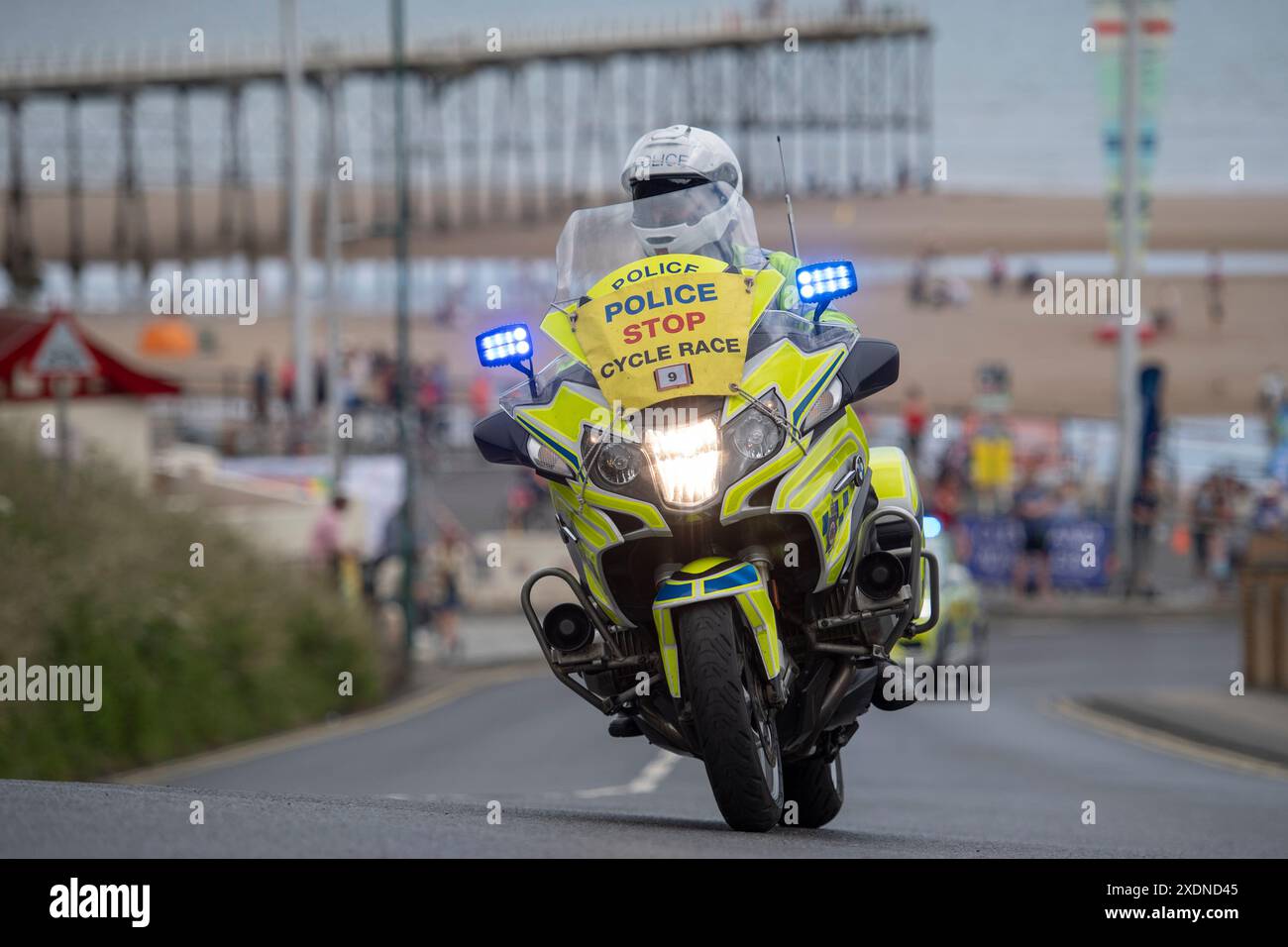 Police despatch rider during the British National Road Cycling ...