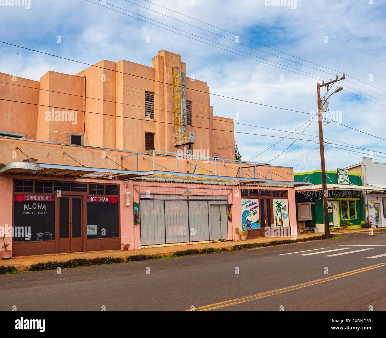 Hand Painted Storefront in Old Hanapepe Town, Kauai, Hawaii, USA Stock ...