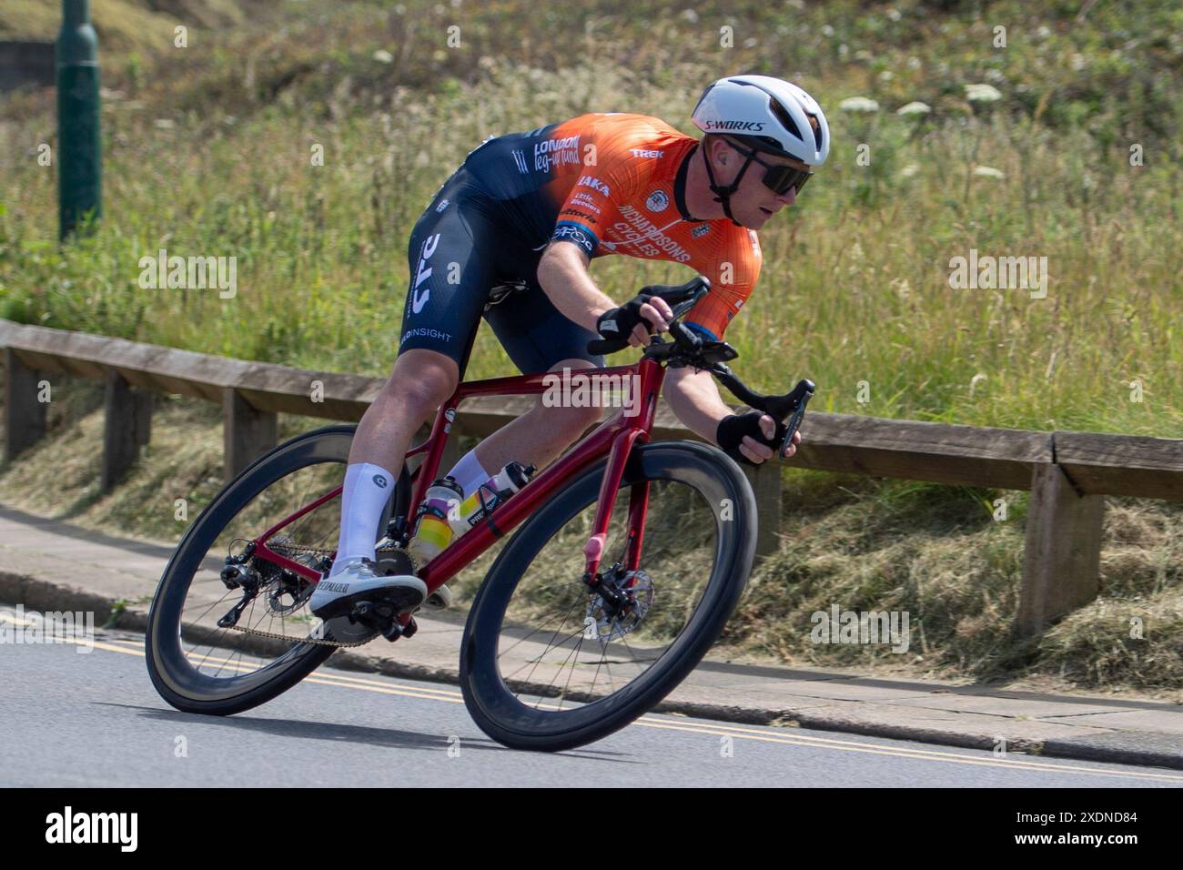Male rider during the British National Road Cycling Championships in ...