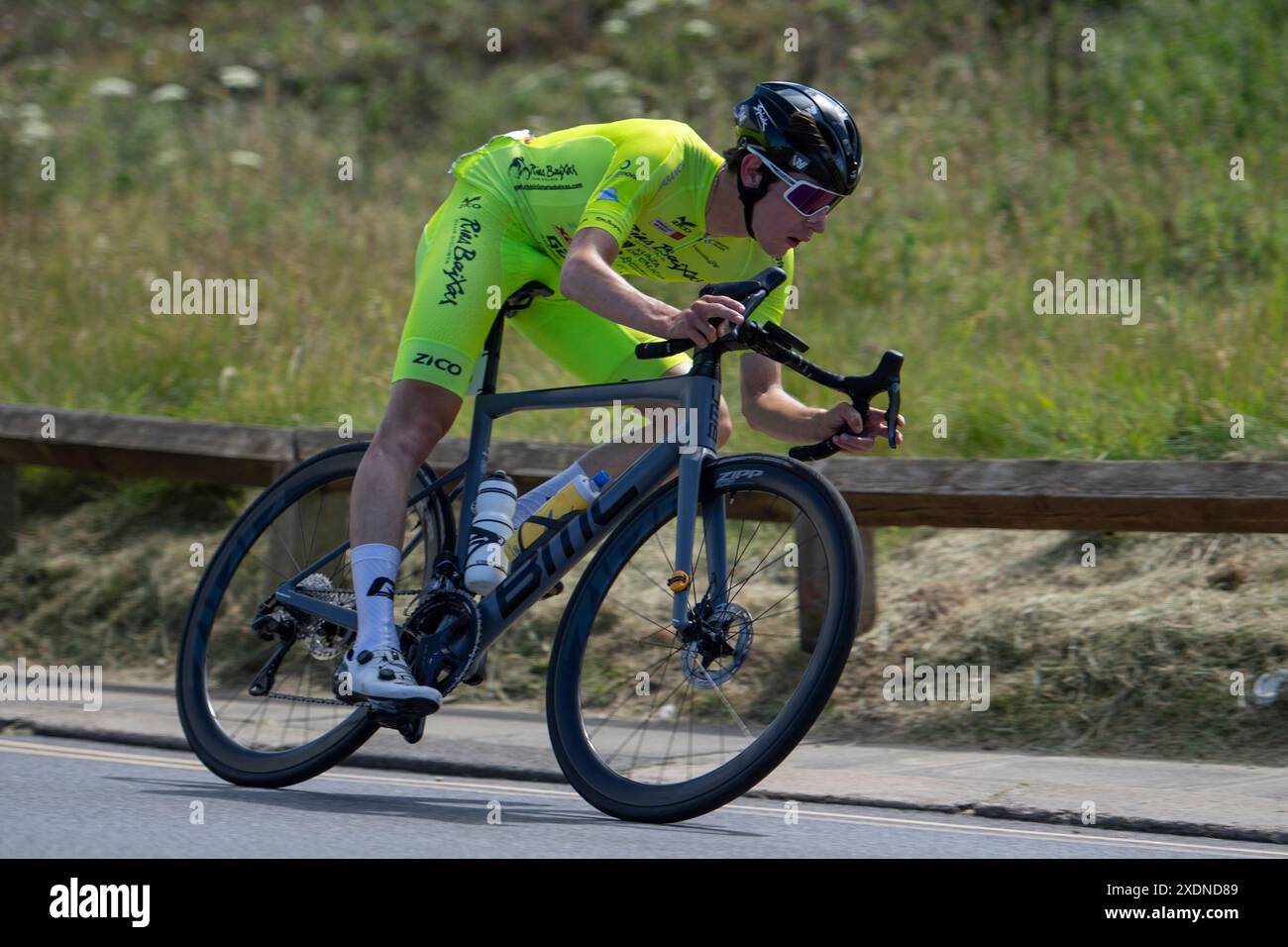 Male rider during the British National Road Cycling Championships in ...