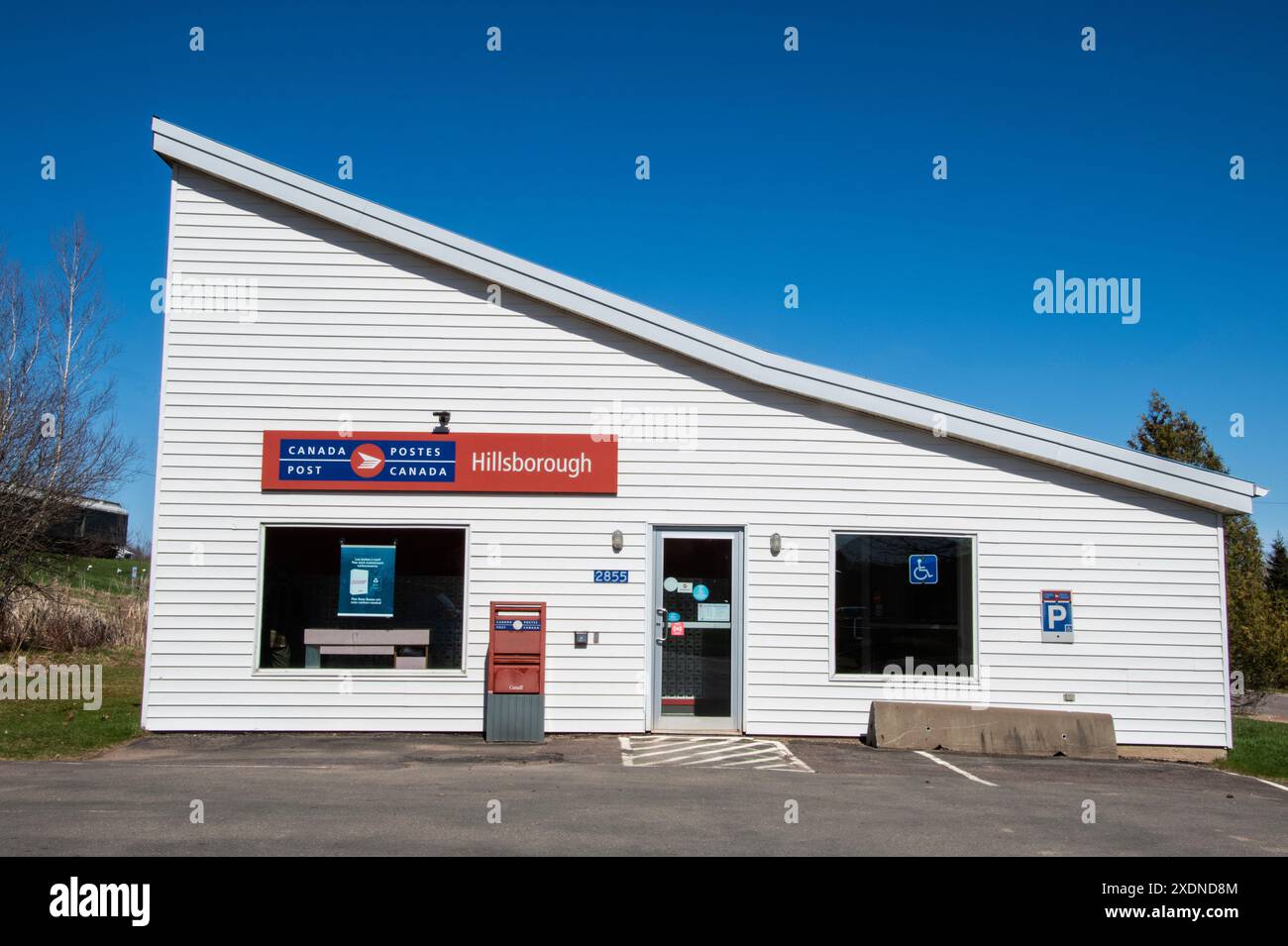 Post office on Main Street in Hillsborough, New Brunswick, Canada Stock ...
