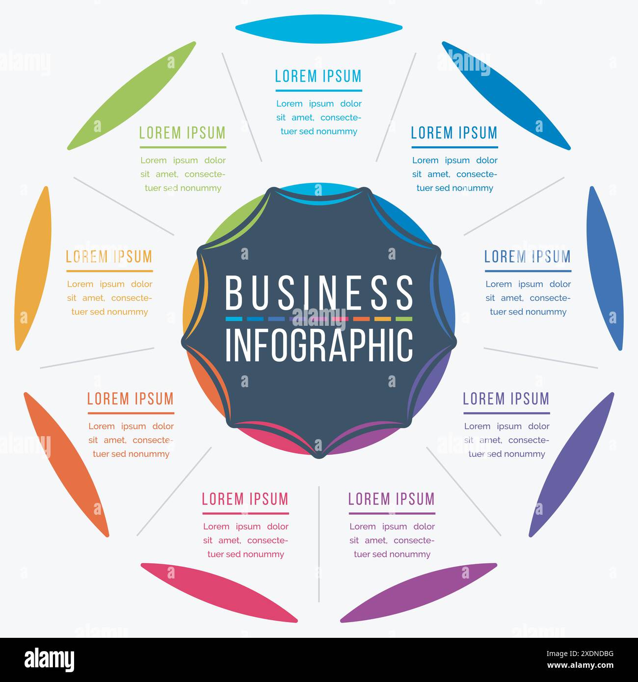 Infographic design 9 steps, objects, elements or options business ...