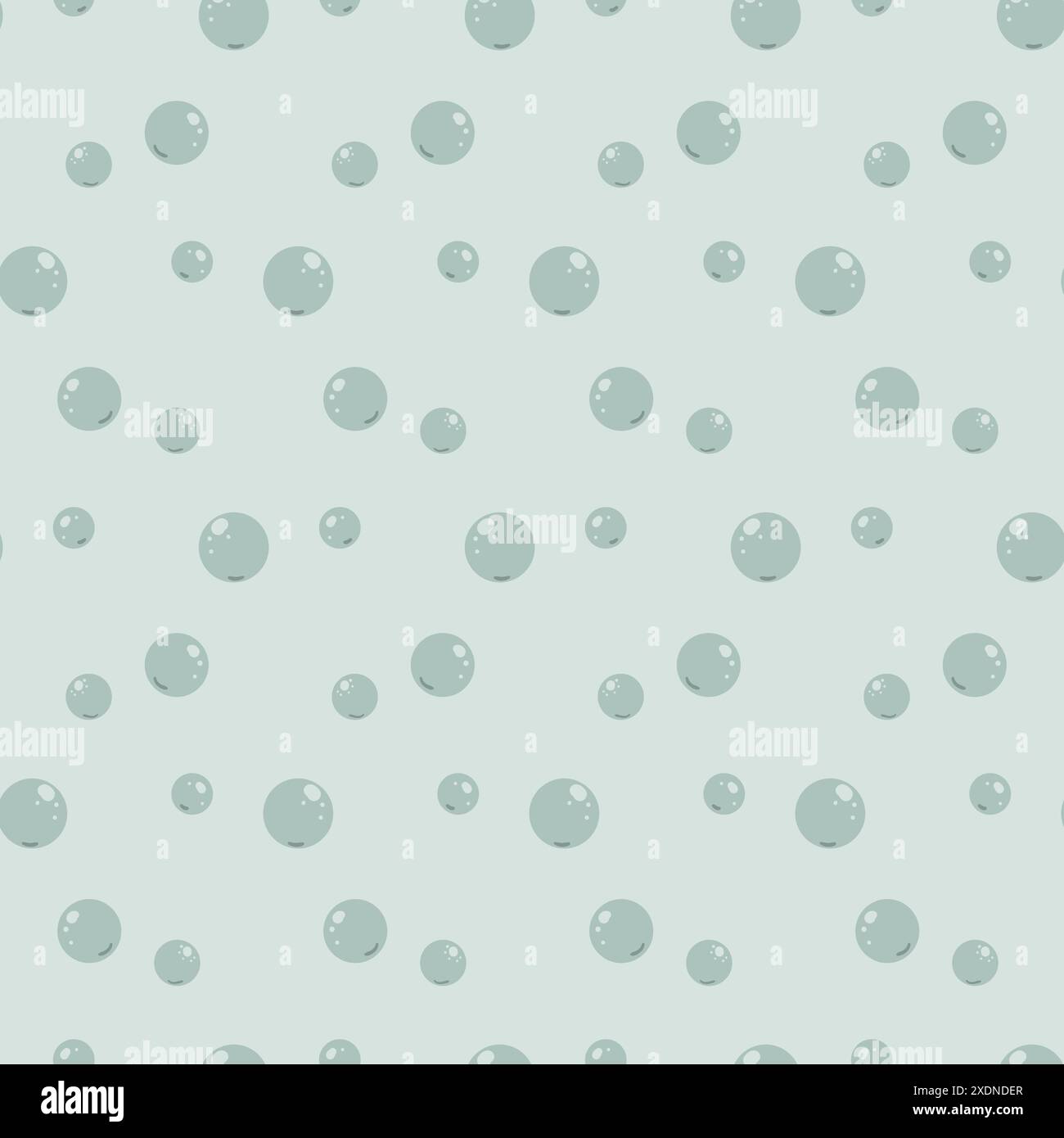 Water bubbles seamless pattern. Underwater life endless background. Vector hand drawn flat ...