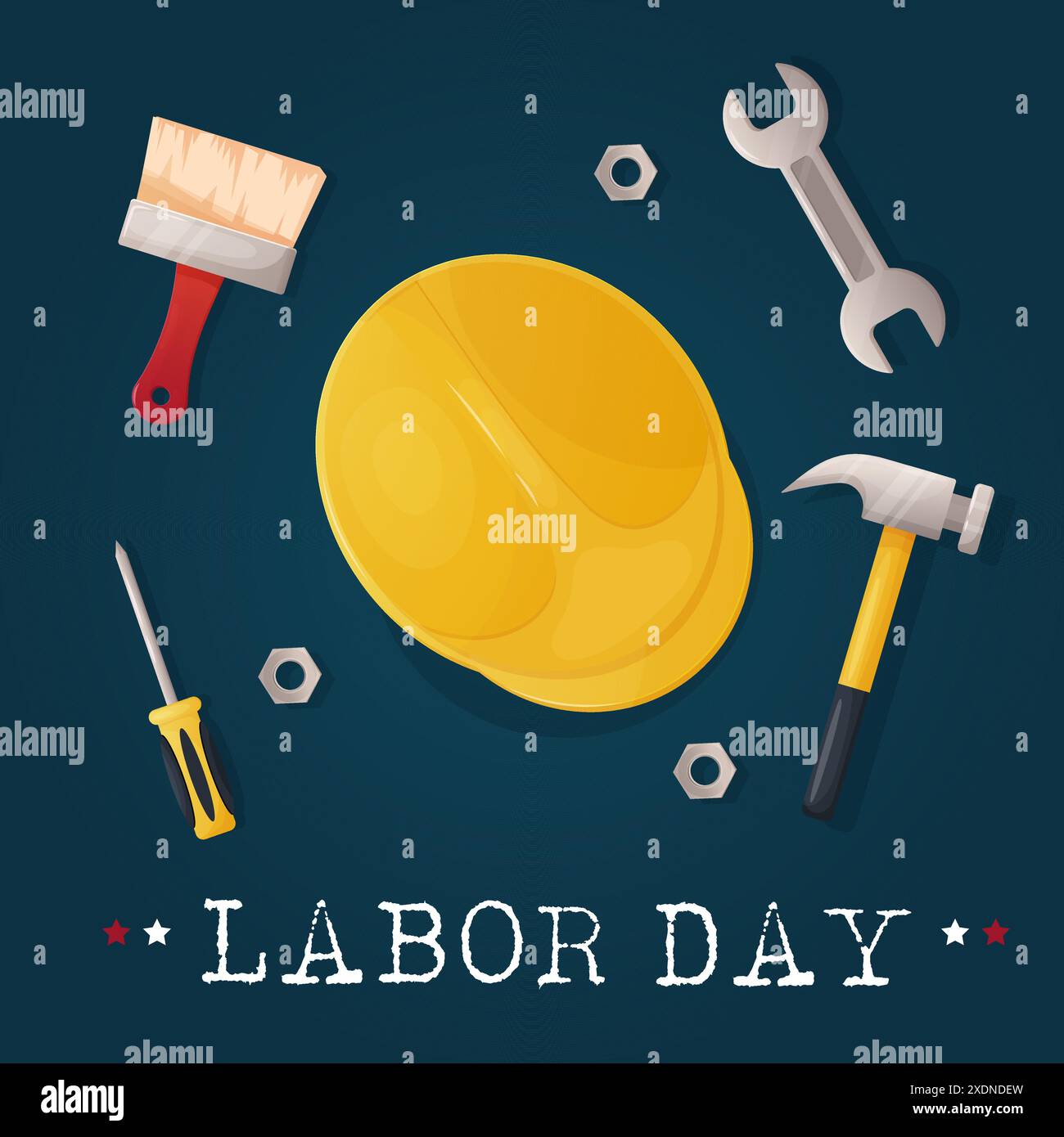 poster, helmet hammer Labor Day banner Stock Vector Image & Art - Alamy