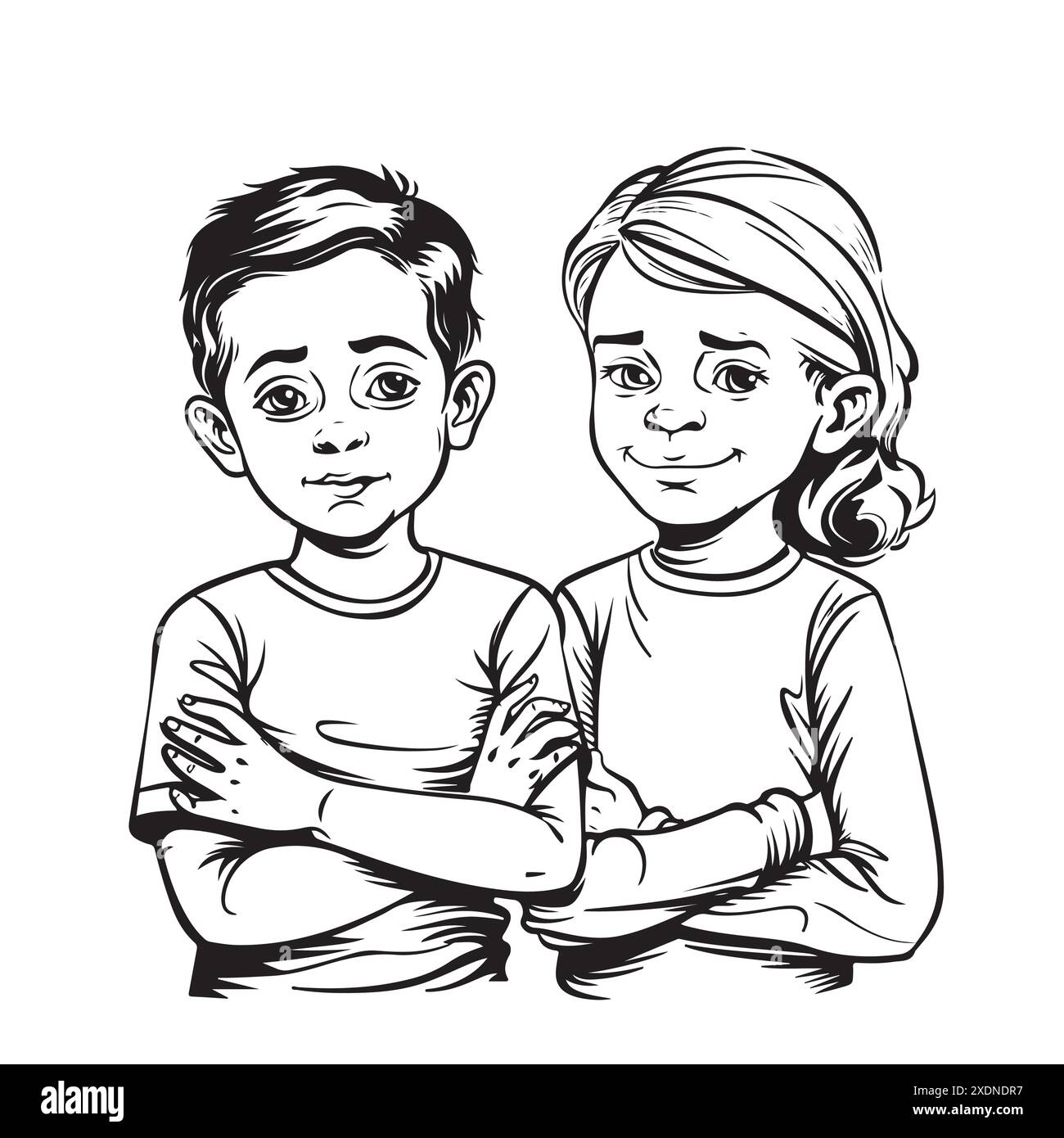 Vector illustration of cheerful children. Friends Stock Vector Image ...