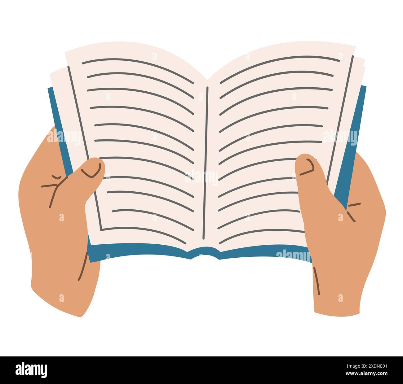 Open book in hands. Knowledge and reading. Hobby, leisure and ...