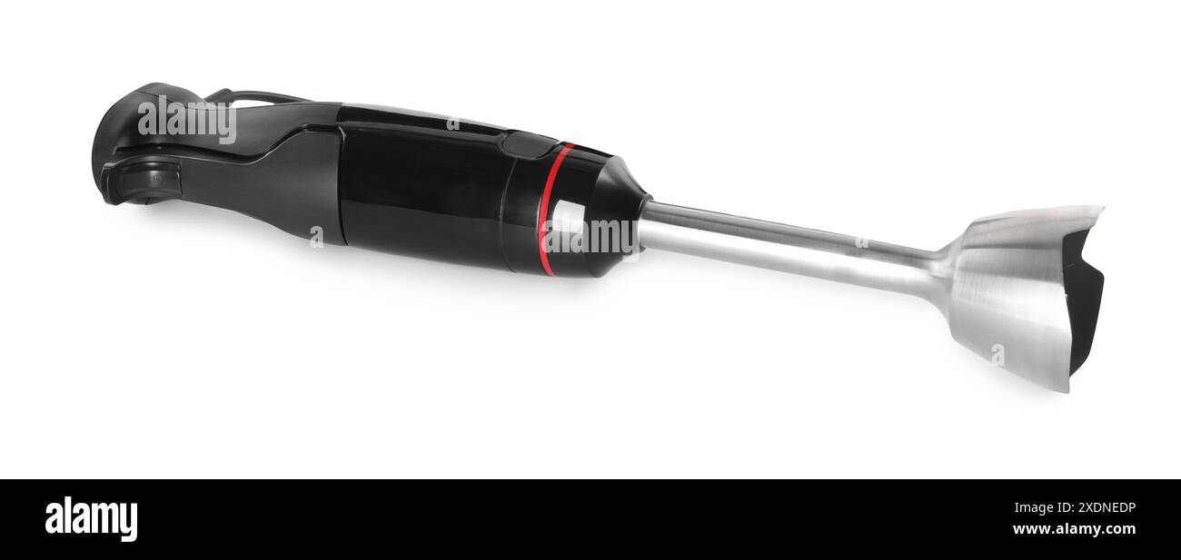 Hand blender kit. Blending shaft isolated on white Stock Photo - Alamy