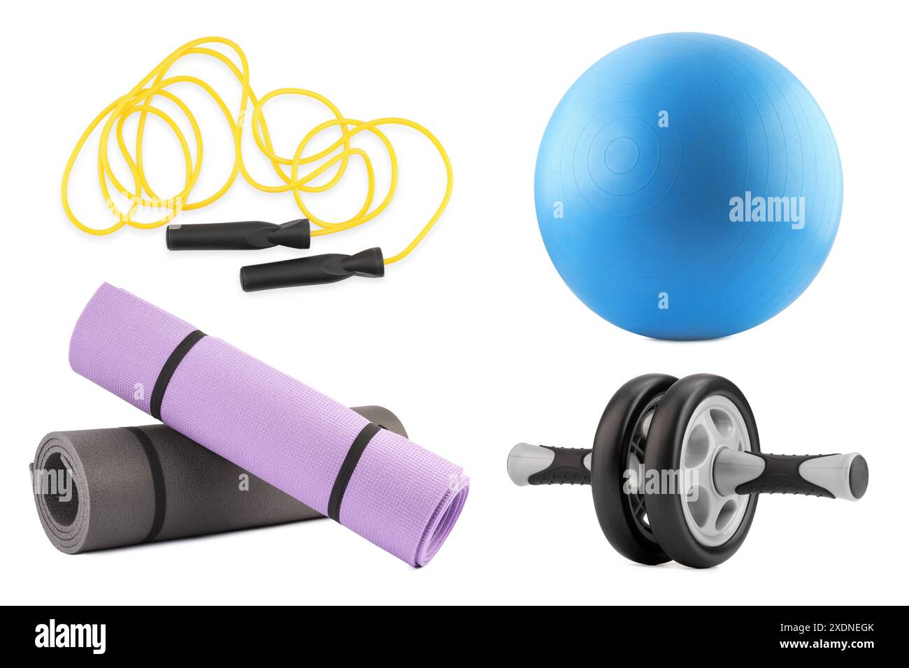 Different sport equipment isolated on white, set Stock Photo - Alamy