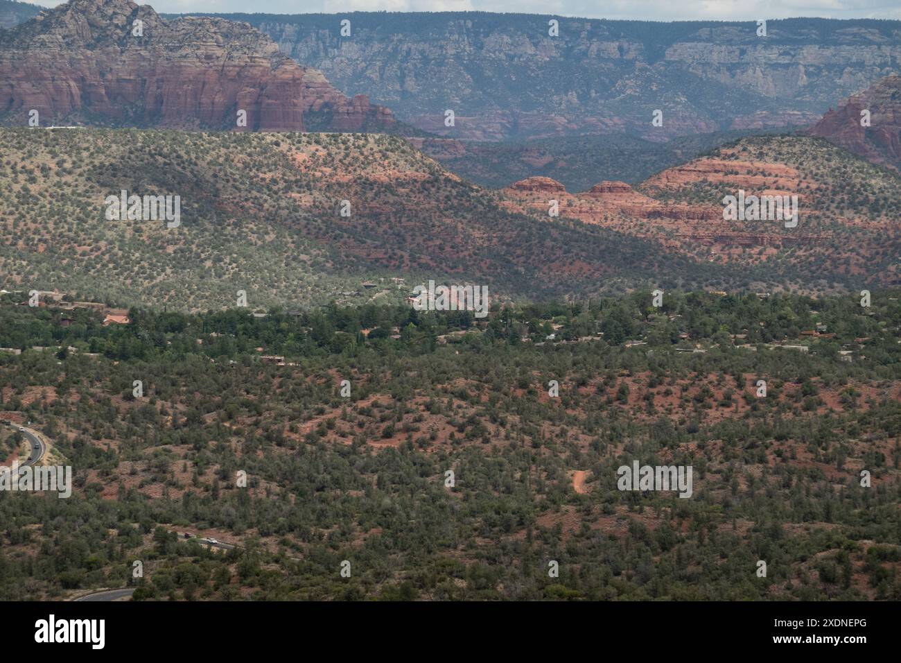 June 22, 2024, Sedona, Arizona, USA: The view from Bell Rock Vista in ...