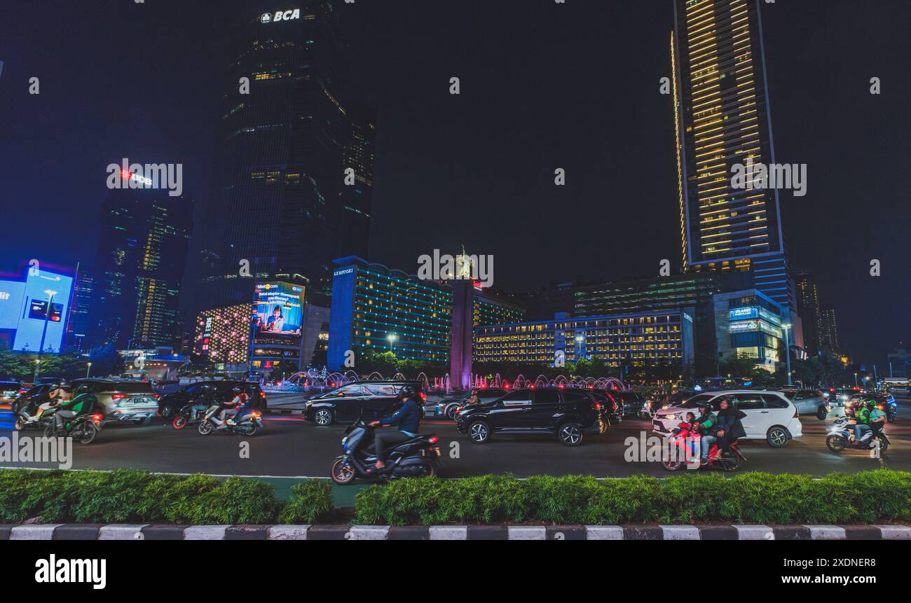 Jakarta, Indonesia - May 10th, 2024. A view of Bundaran HI Jakarta at ...