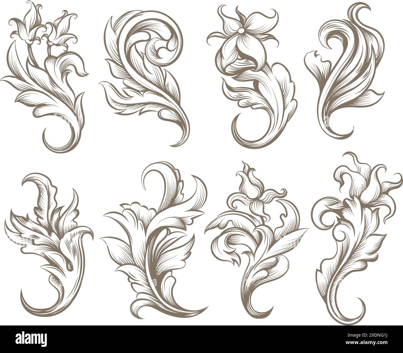 Floral heraldic ornament hi-res stock photography and images - Alamy