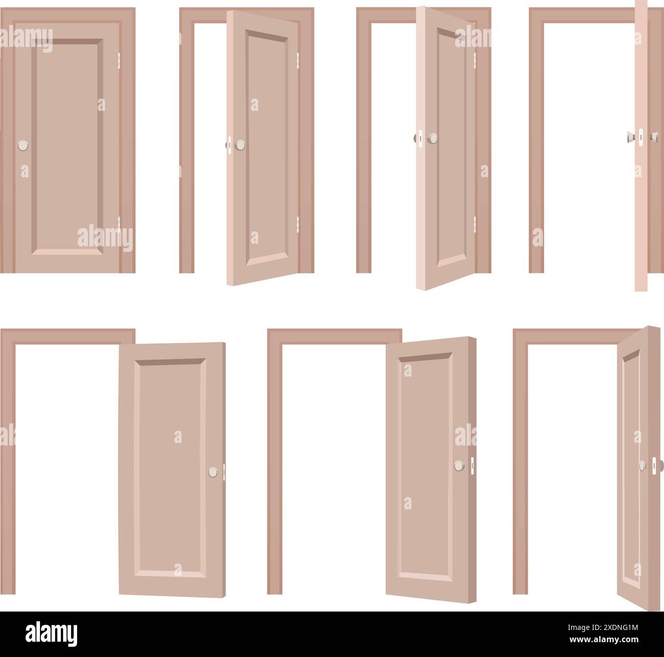 White wooden doors closed Stock Vector Images - Alamy