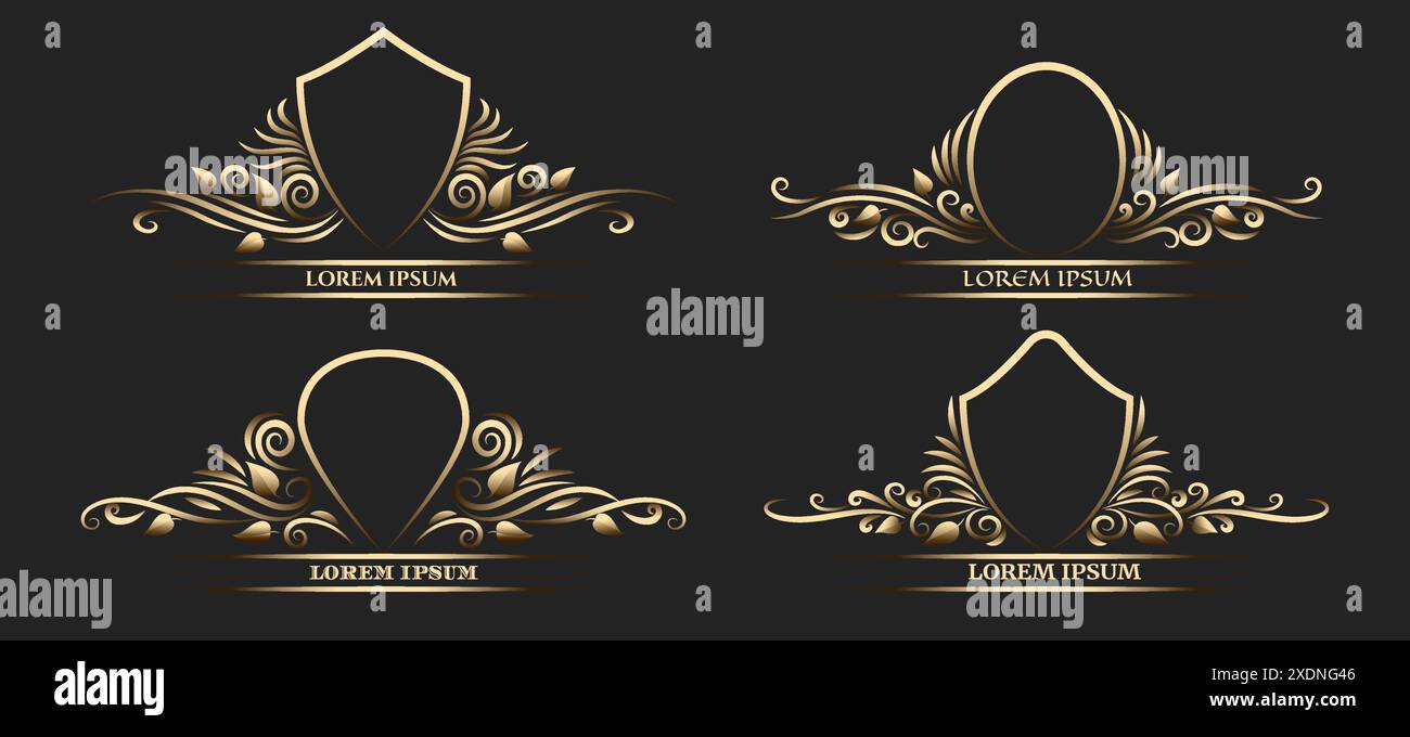 Vintage 3d monogram set Stock Vector Image & Art - Alamy