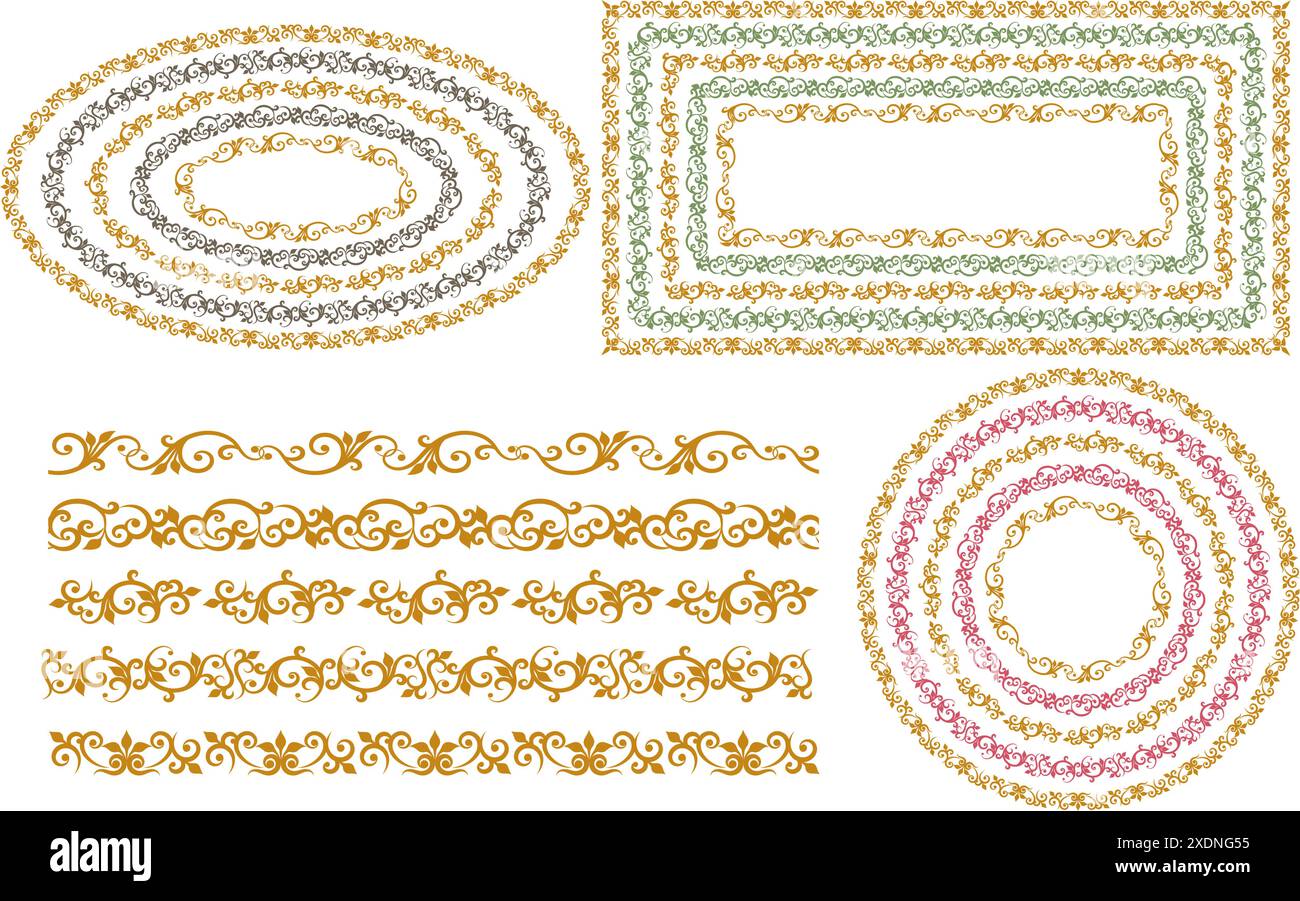 Set seamless web page Cut Out Stock Images & Pictures - Alamy