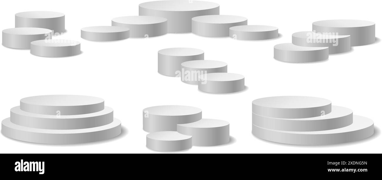 White blank round podiums Stock Vector Image & Art - Alamy
