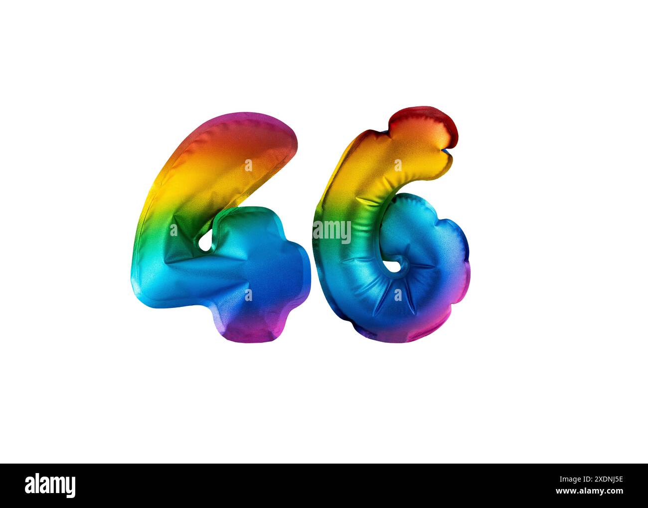 Multicolor balloon number 46 anniversary. Happy birthday ...