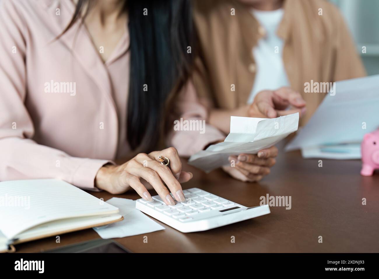 Couple Managing financial at Home, Paying Bills, and Planning Budget ...