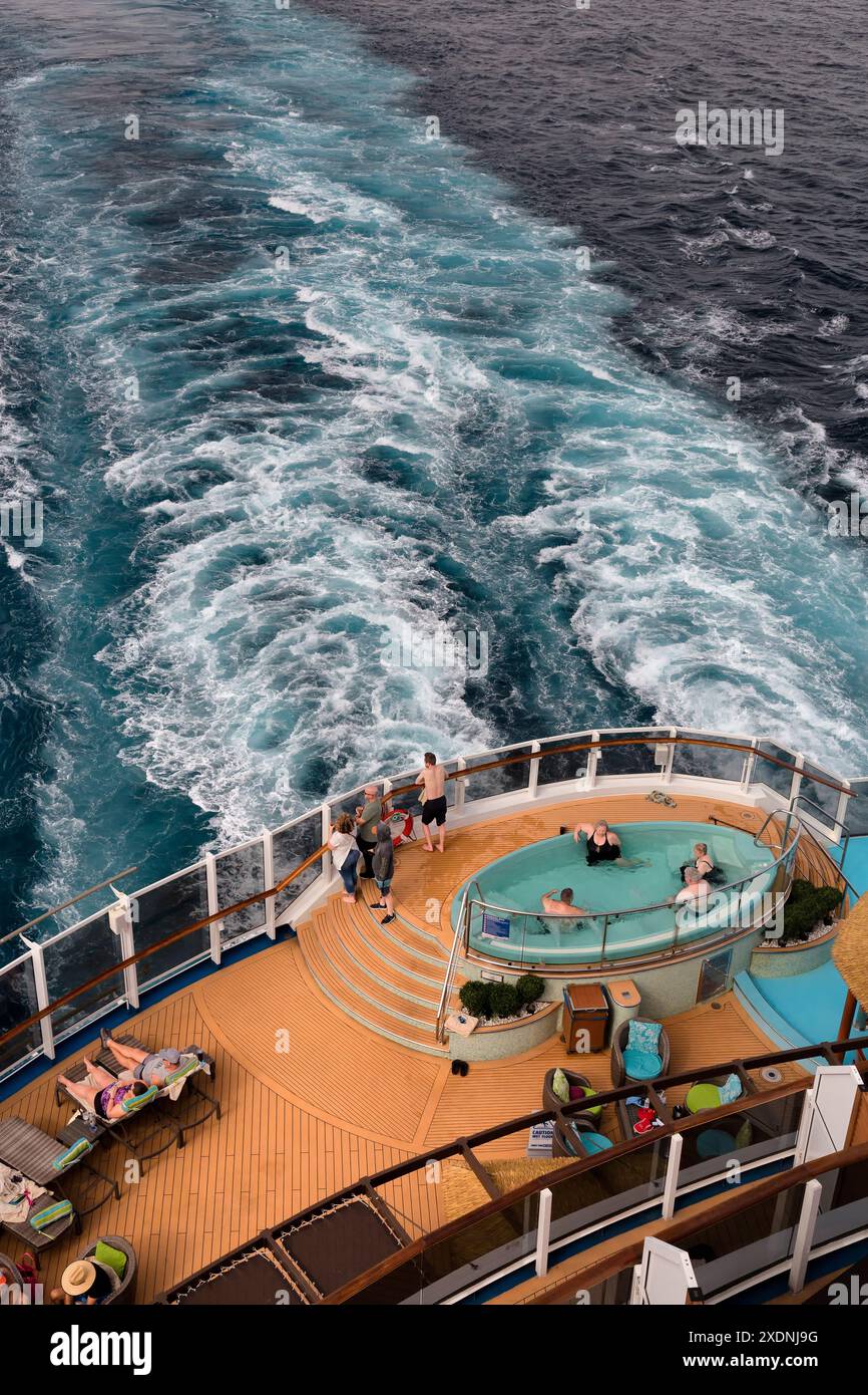Passengers enjoying en route, Carnival Panorama Mexico Cruise, pool ...