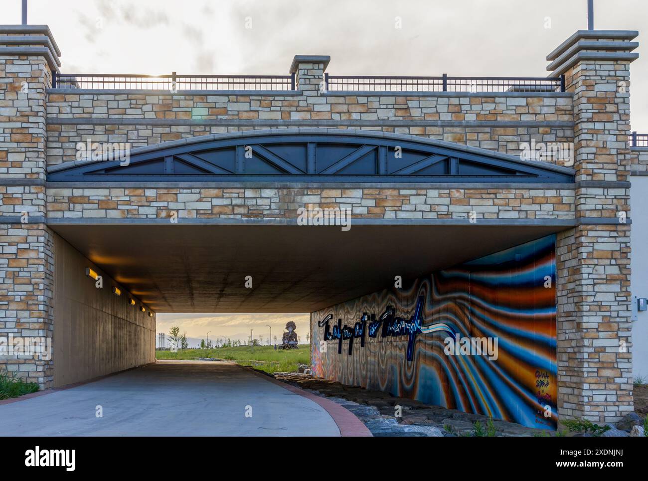 Aurora, Colorado - June 18, 2024: Beautiful pedestrian bridge and ...