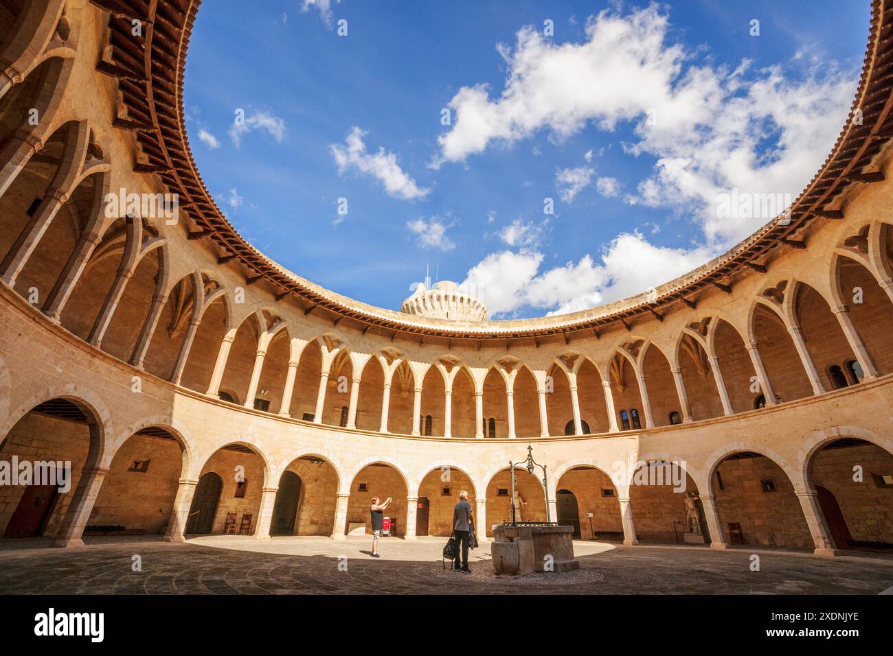 keep and circular courtyard, Bellver Castle -14th century-, Palma de ...