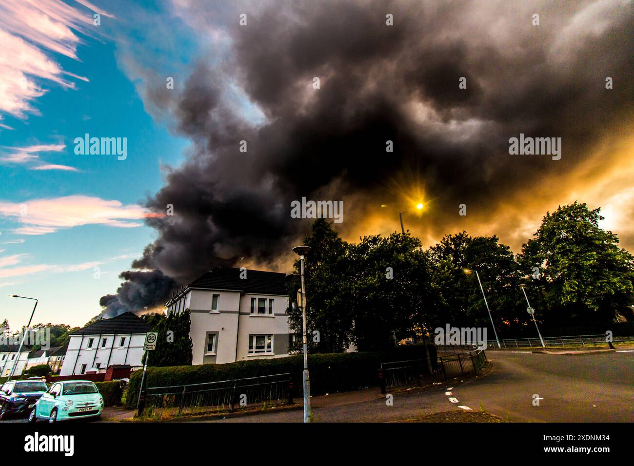 Lithium Batteries Recycling Plant Fire Paisley Stock Photo - Alamy