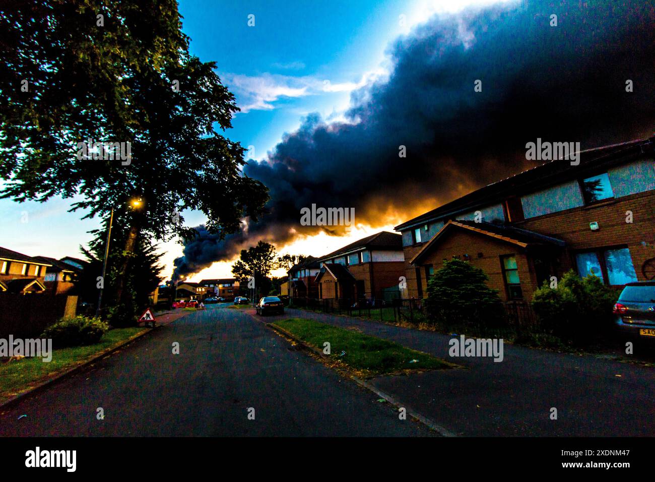 Lithium Batteries Recycling Plant Fire Paisley Stock Photo - Alamy