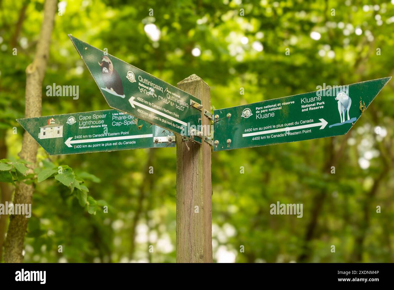 A sign in Point Pelee national park in southern Ontario, the most ...