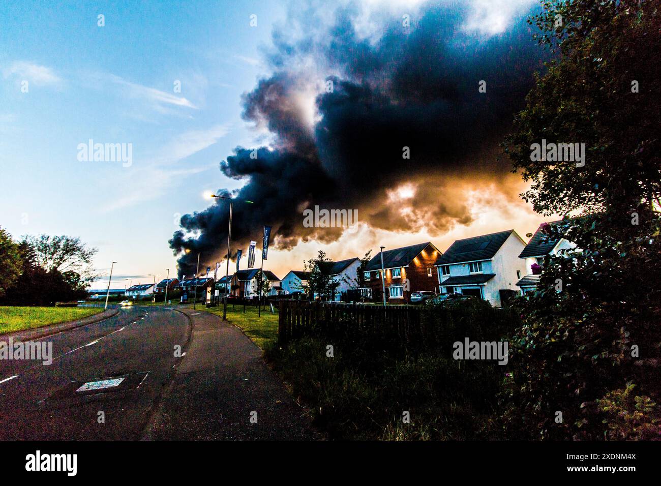Lithium Batteries Recycling Plant Fire Paisley Stock Photo - Alamy