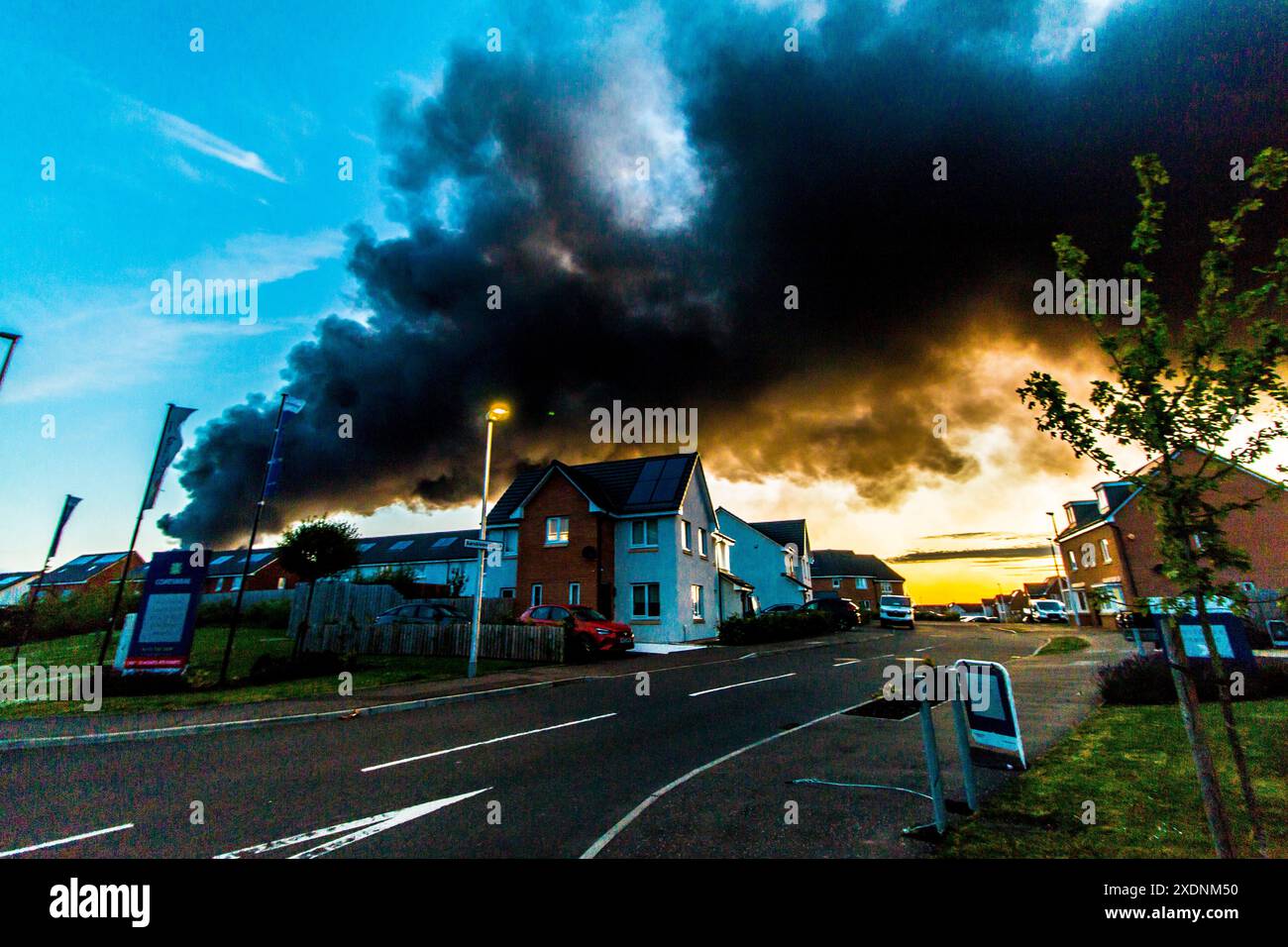 Lithium Batteries Recycling Plant Fire Paisley Stock Photo - Alamy