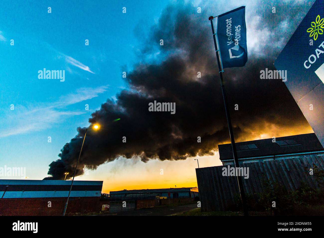 Lithium Batteries Recycling Plant Fire Paisley Stock Photo - Alamy