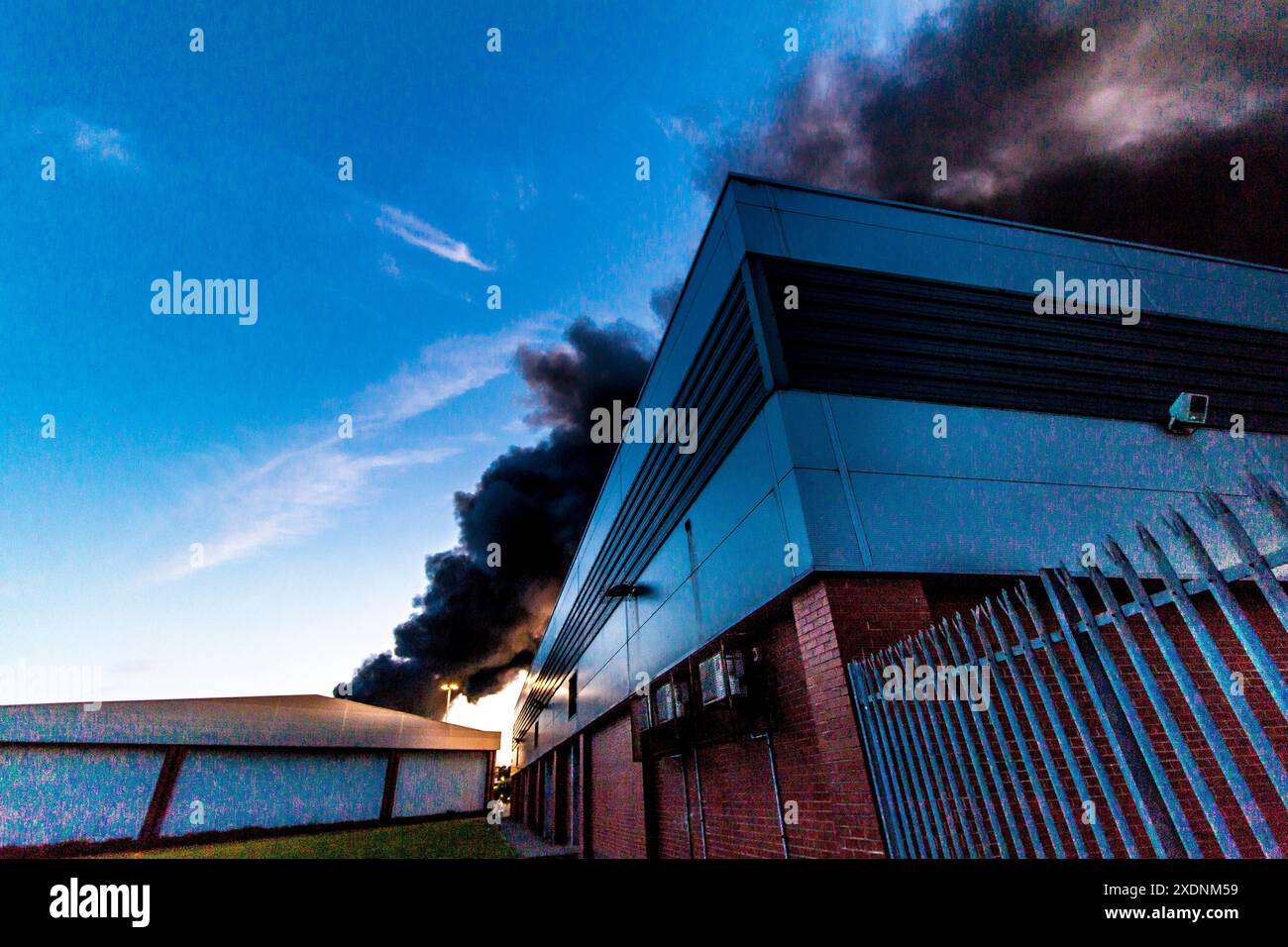Lithium Batteries Recycling Plant Fire Paisley Stock Photo - Alamy