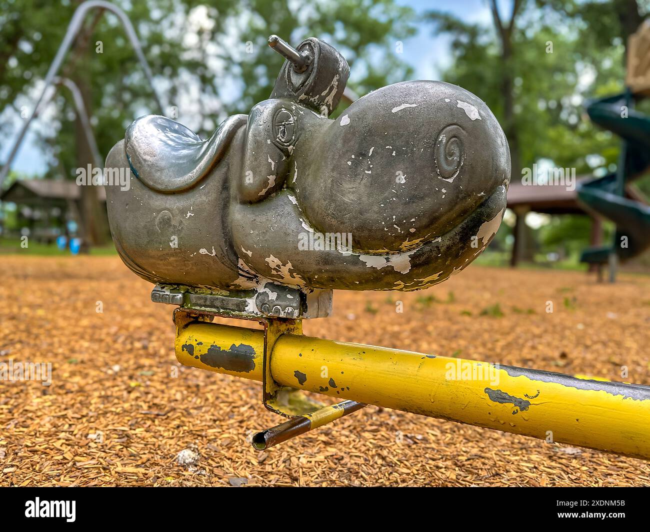 Playground spring riding toy hi-res stock photography and images - Alamy